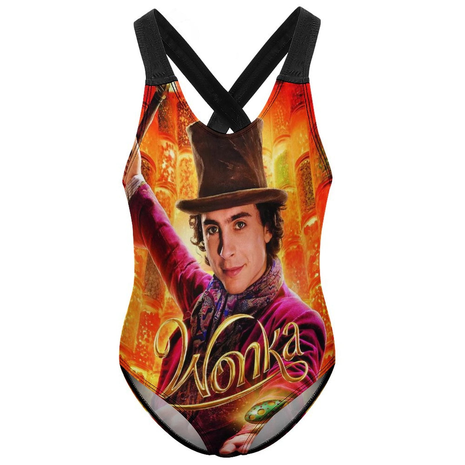 Girls Wonka One Piece Swimsuits Bathing Suit for Kids Cross Straps ...