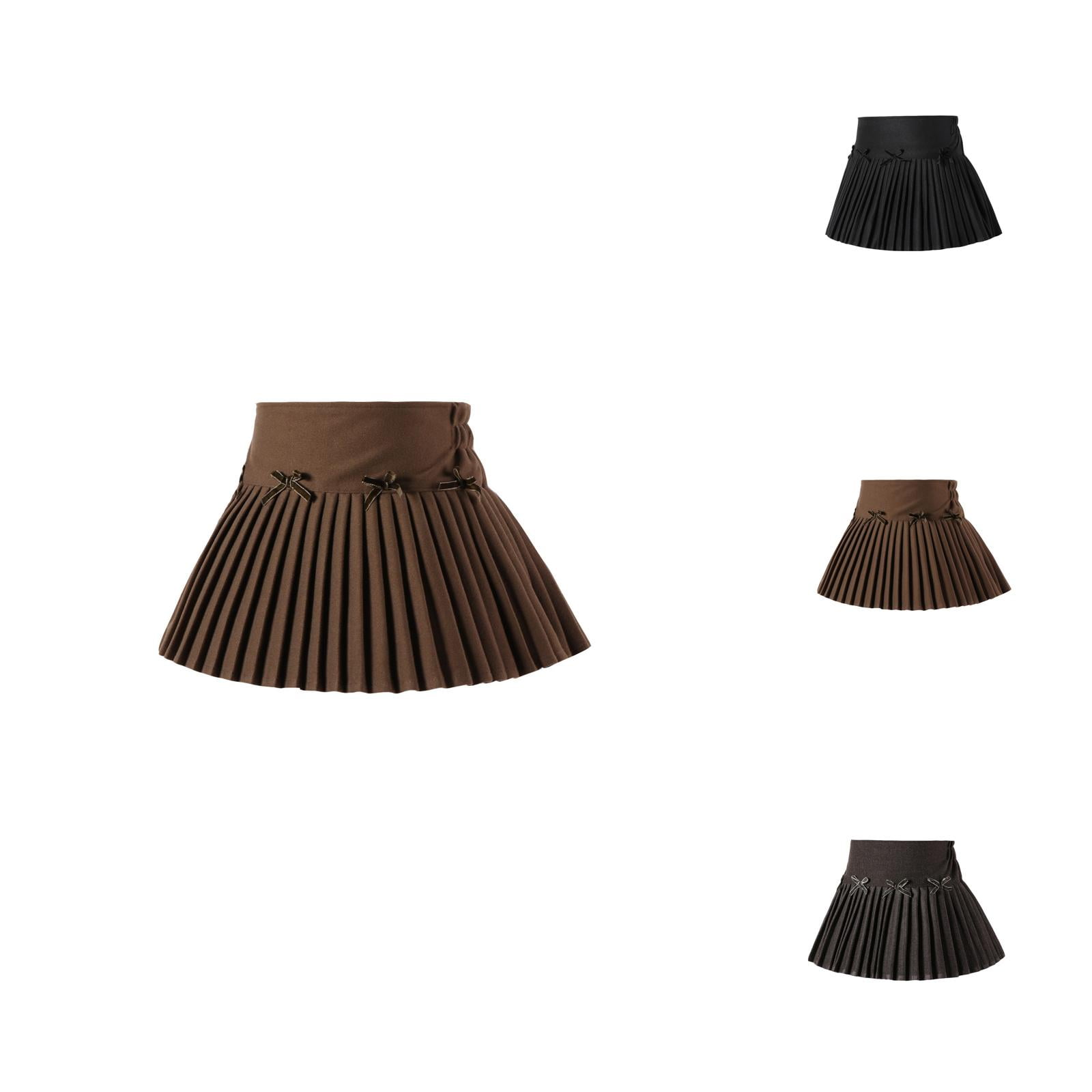 Girls Wool Pleated Bottom for Fall Winter – A-Line Cut with Bow Detail ...
