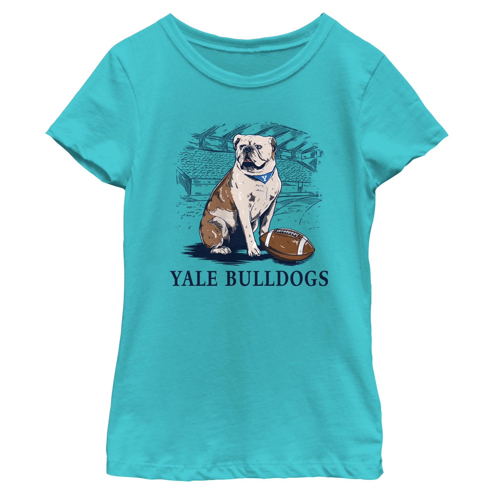 Girls Yale University Handsome Dan Football T Shirt - Walmart.com