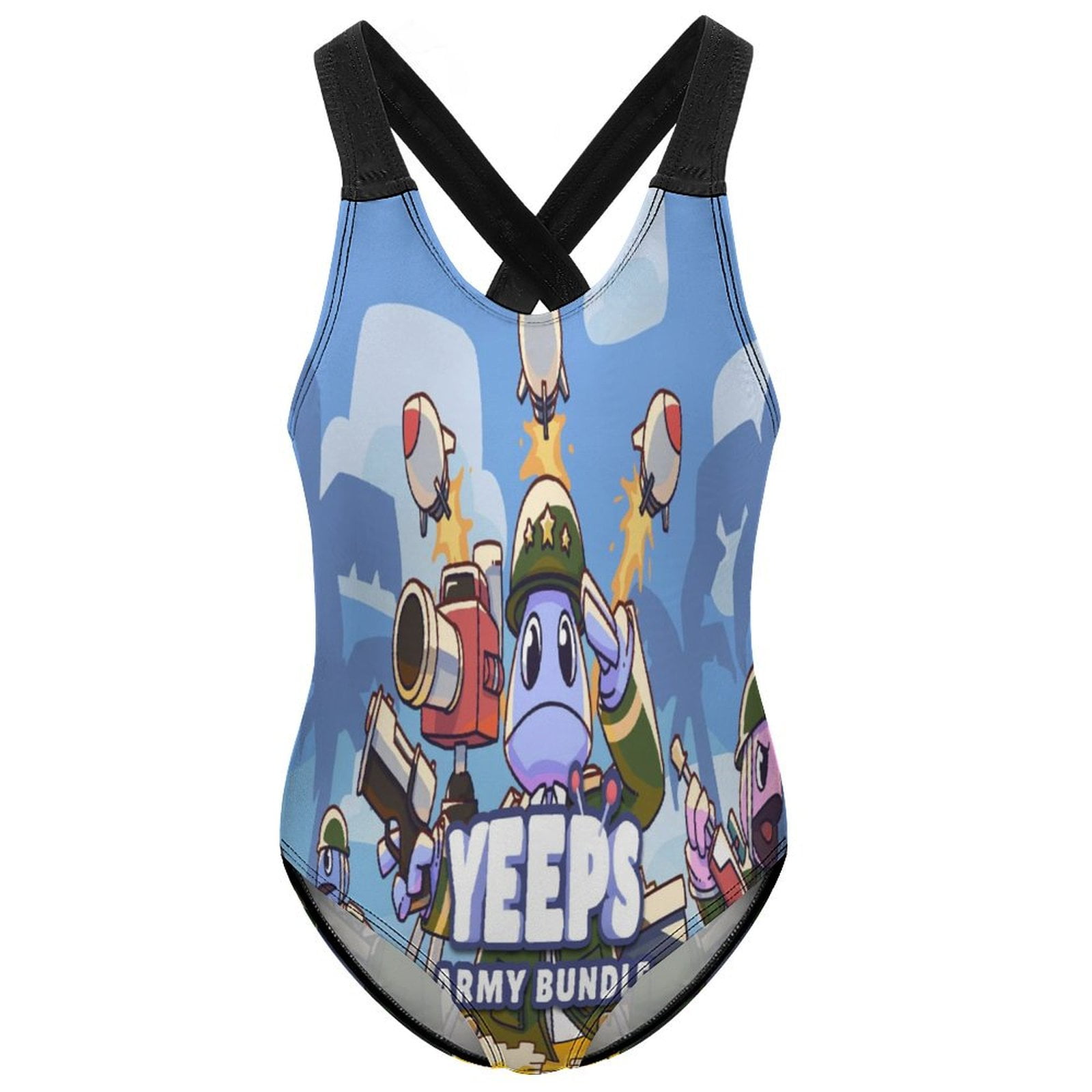 Girls Yeep-s Hide And See One Piece Swimsuits Bathing Suits Cross Back ...