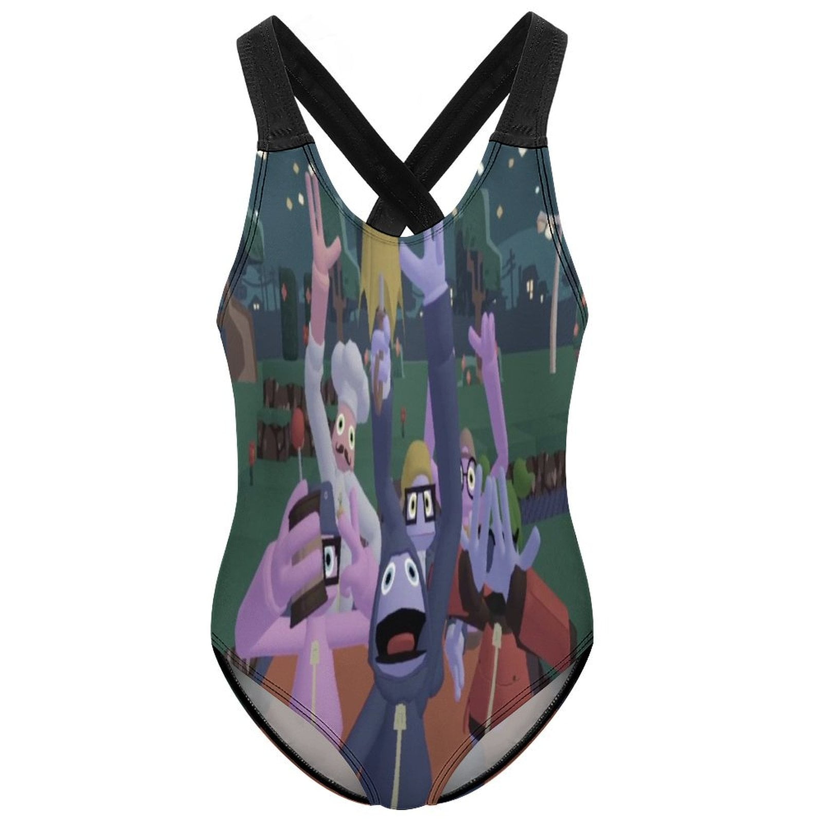 Girls Yeep-s Hide And See One Piece Swimsuits Bathing Suits Cross Back ...