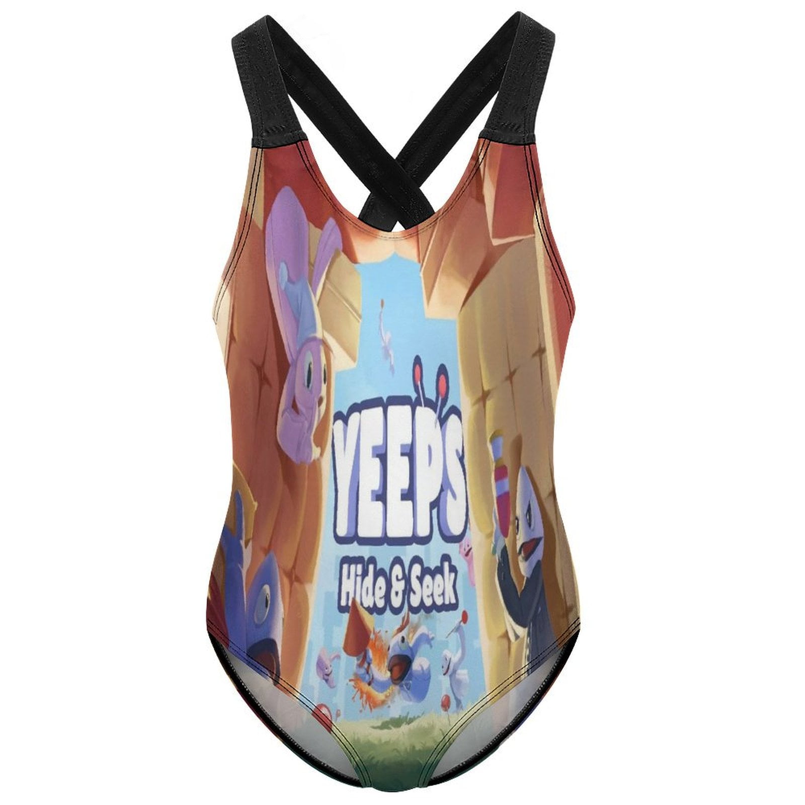 Girls Yeep-s Hide And See One Piece Swimsuits Bathing Suits Cross Back ...