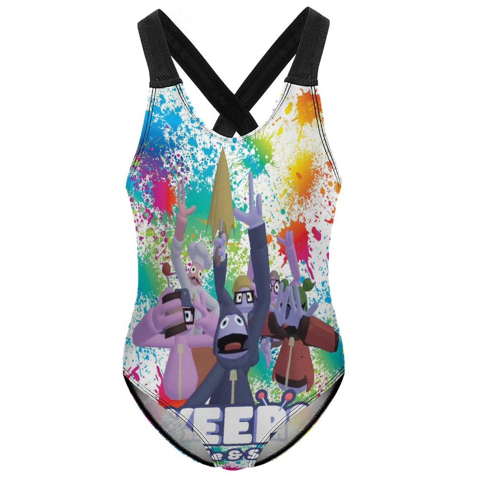 Girls Yeep-s Hide And See One Piece Swimsuits Bathing Suits Cross Back ...