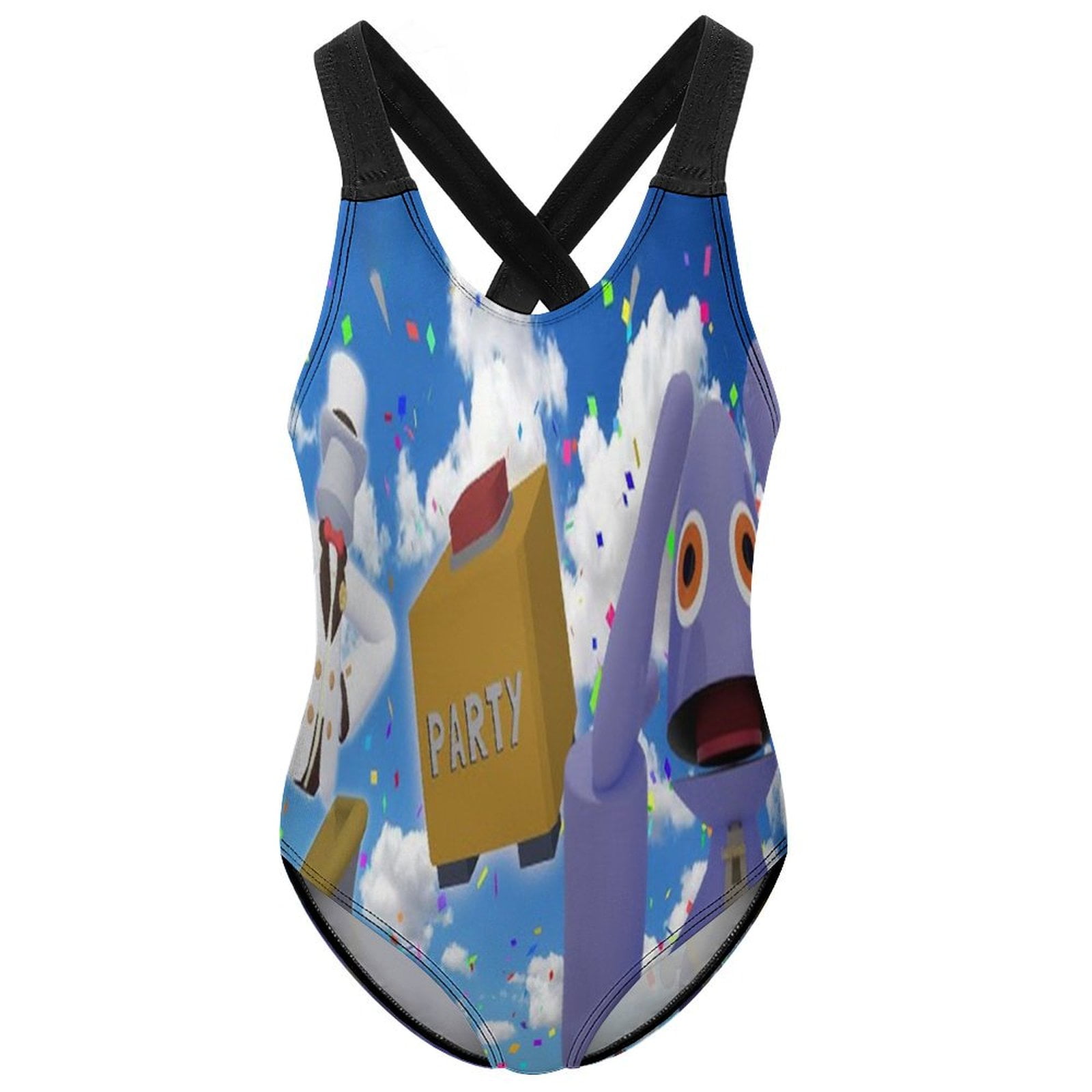 Girls Yeep-s Hide And See One Piece Swimsuits Bathing Suits Cross Back ...