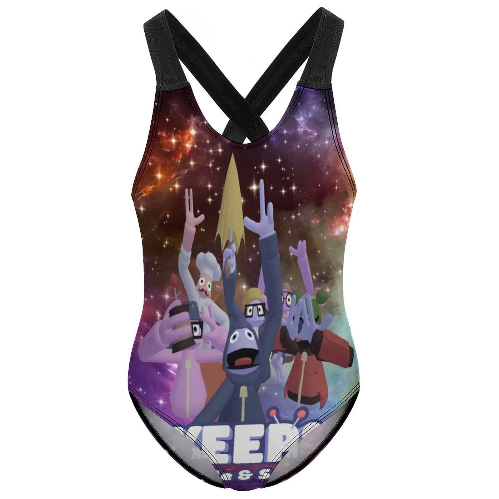 Girls Yeep-s Hide And See0 One Piece Swimsuits Bathing Suits Cross Back ...