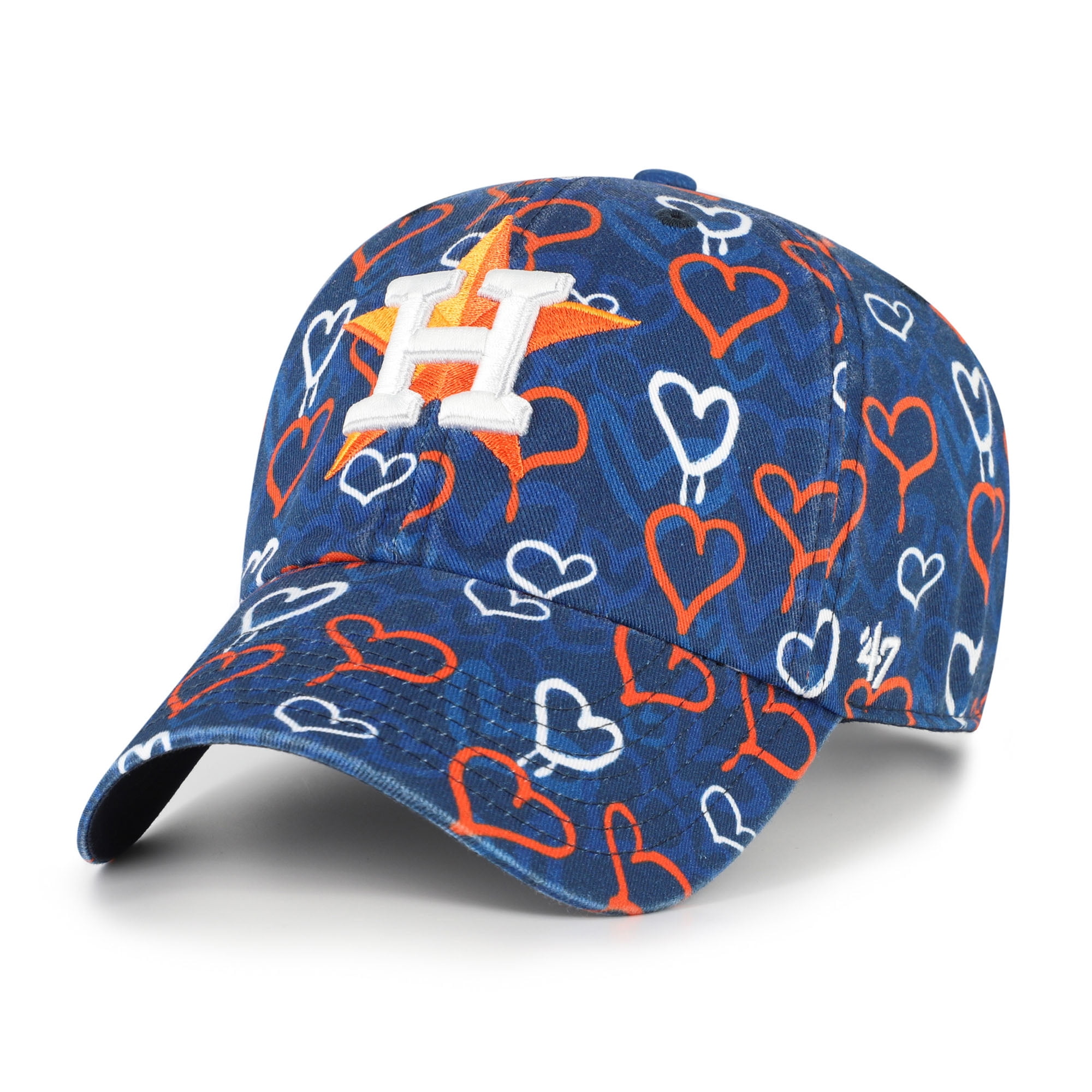 Girls Youth '47 Navy Houston Astros Mural Clean Up Adjustable Hat ...