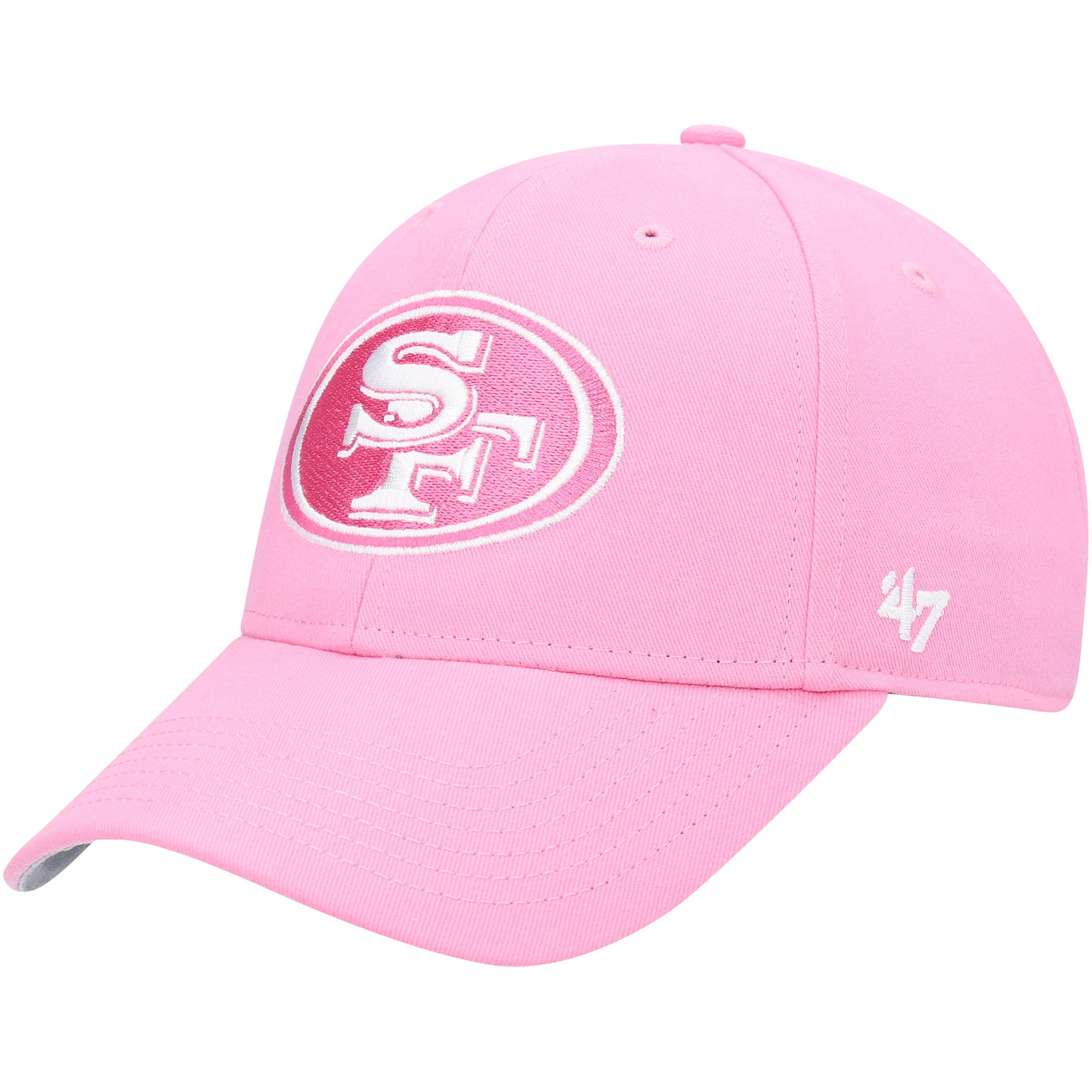 Girls Youth '47 Pink San Francisco 49ers Rose MVP Adjustable Hat ...