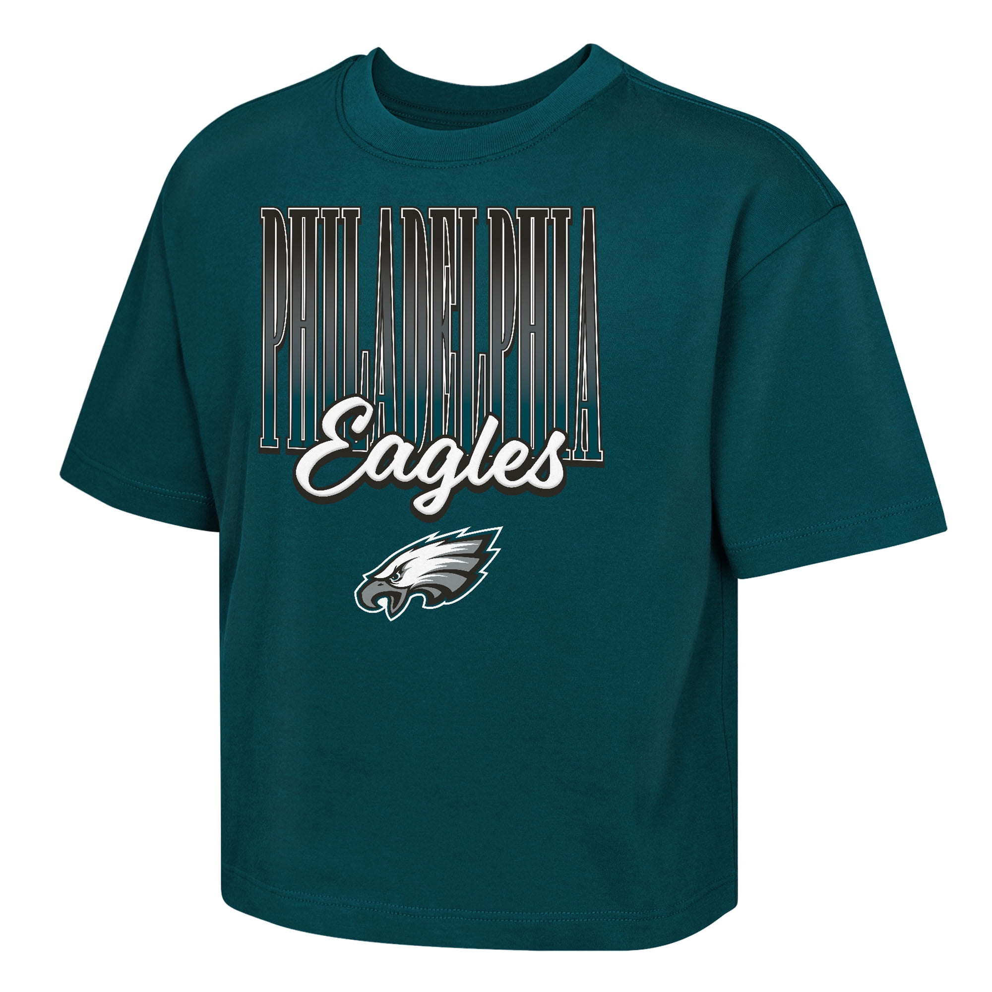 Girls Youth Outerstuff Midnight Green Philadelphia Eagles Big City Boxy ...