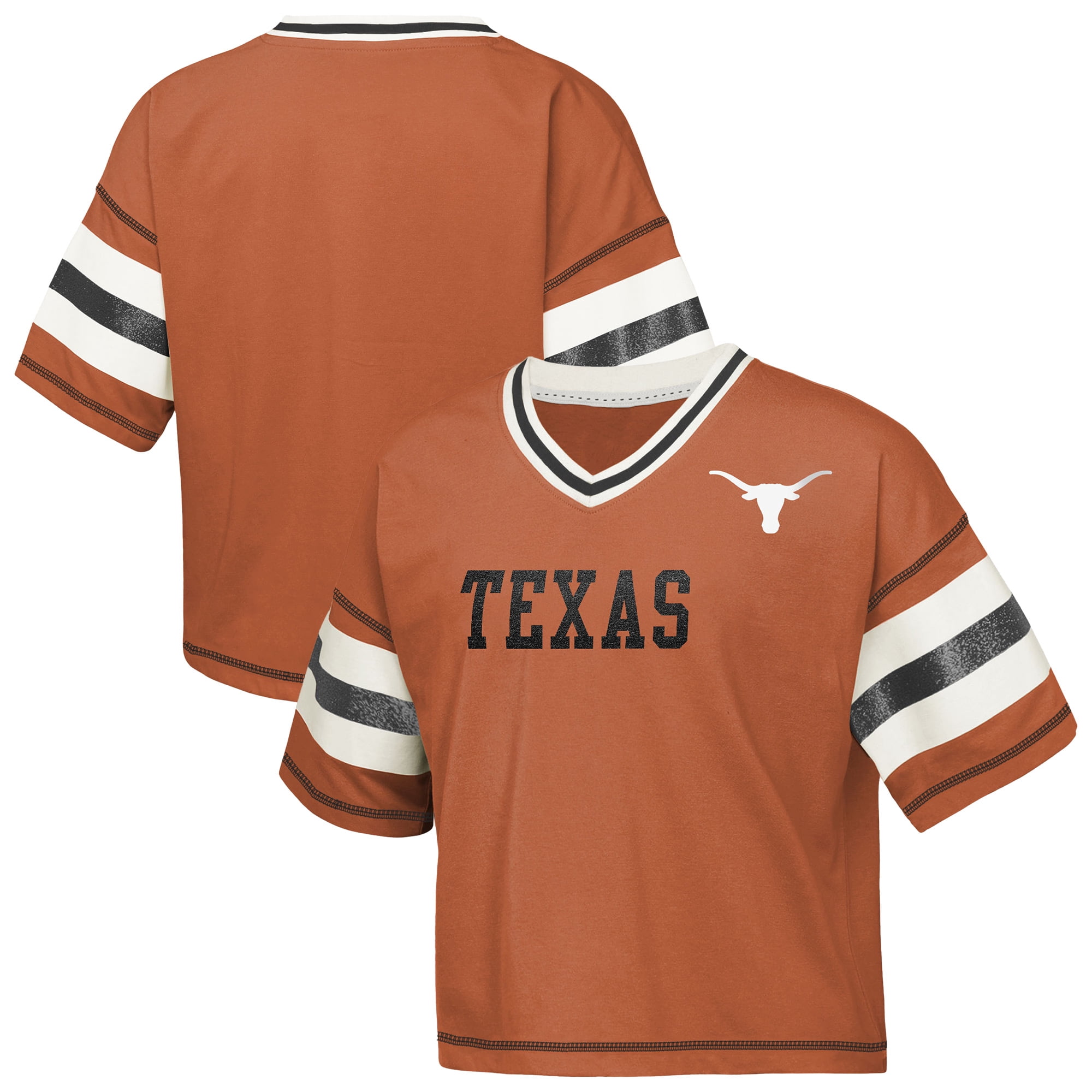 Girls Youth Outerstuff Texas Orange Texas Longhorns Gridiron Jersey V ...