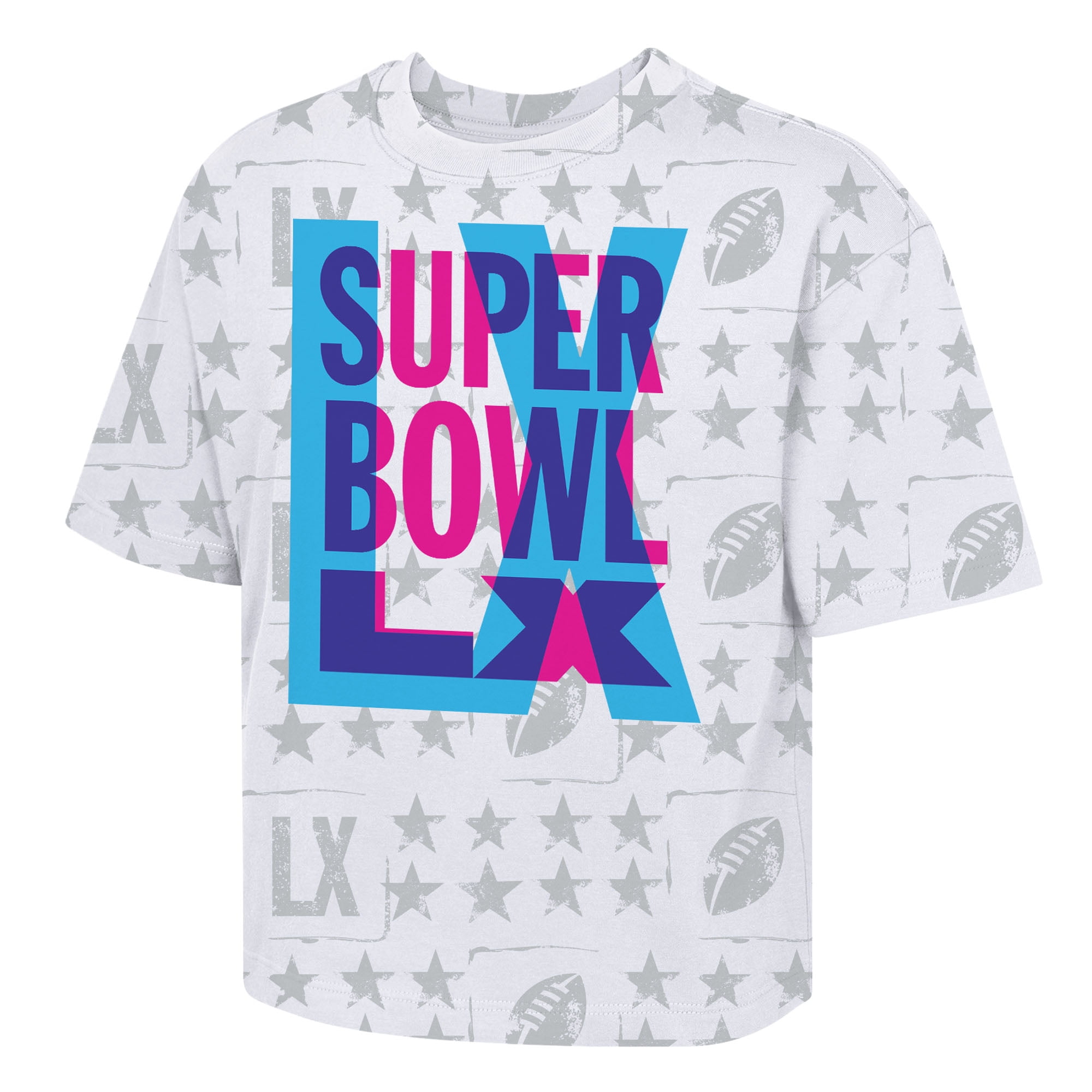Girls Youth Outerstuff White Super Bowl Merchandise Superbowl LX Sunday ...