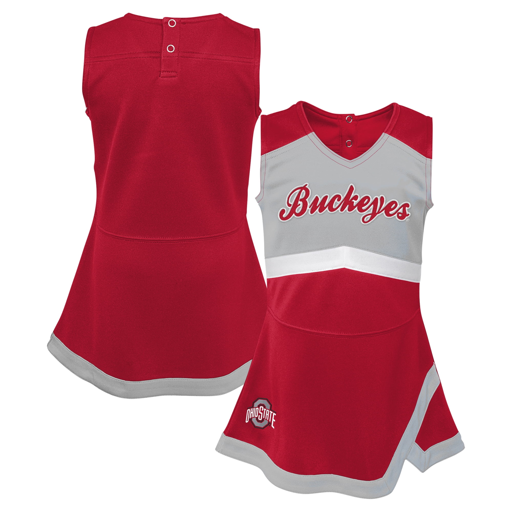 Girls Youth Scarlet Ohio State Buckeyes Cheer Captain Jumper Dress ...