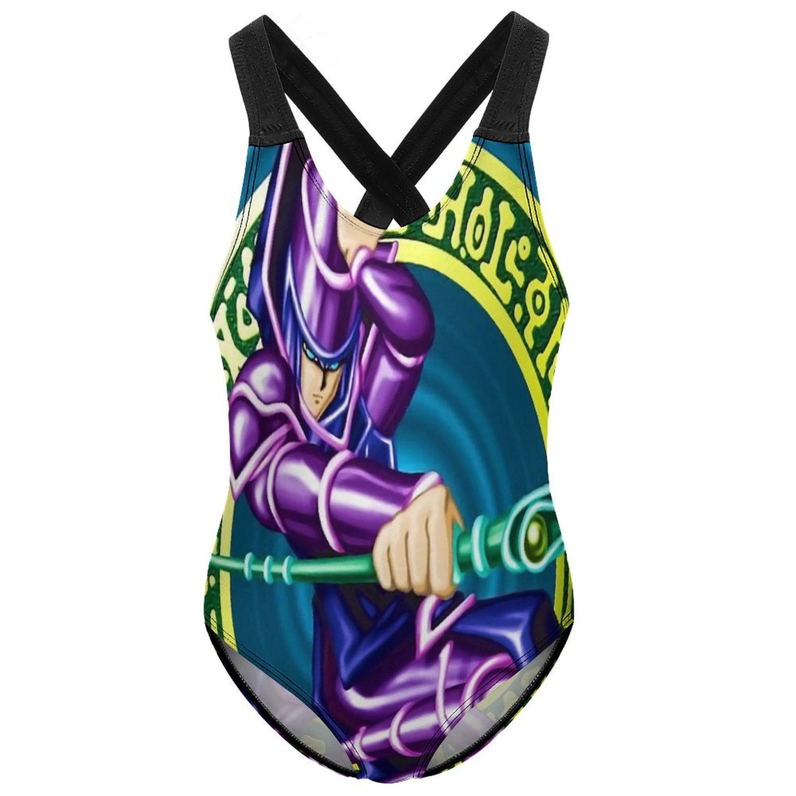 Girls Yu Card Gi 0h One Piece Swimsuits Bathing Suits Cross Back ...