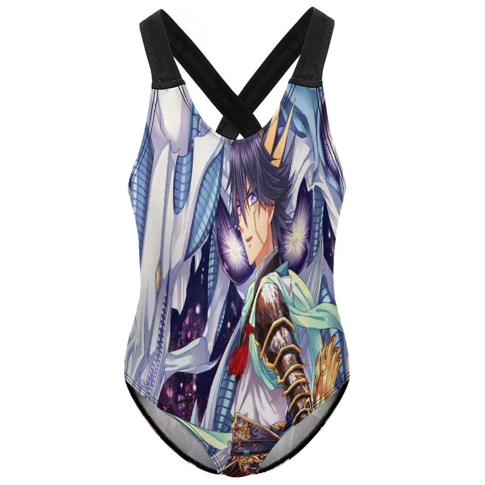 Girls Yu Card Gi 0h One Piece Swimsuits Bathing Suits Cross Back ...