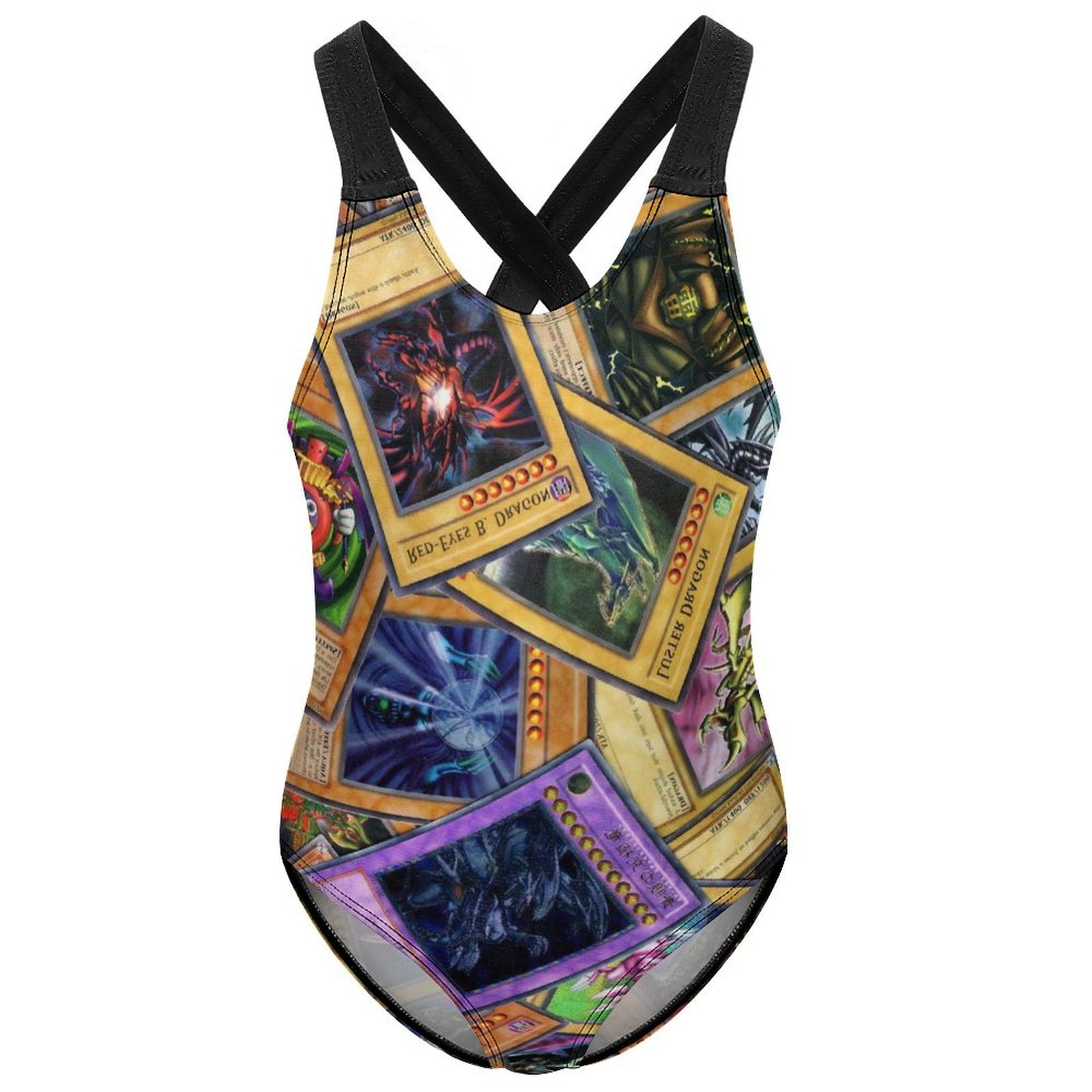 Girls Yu Gi Oh One Piece Swimsuits Bathing Suit for Kids Cross Straps ...