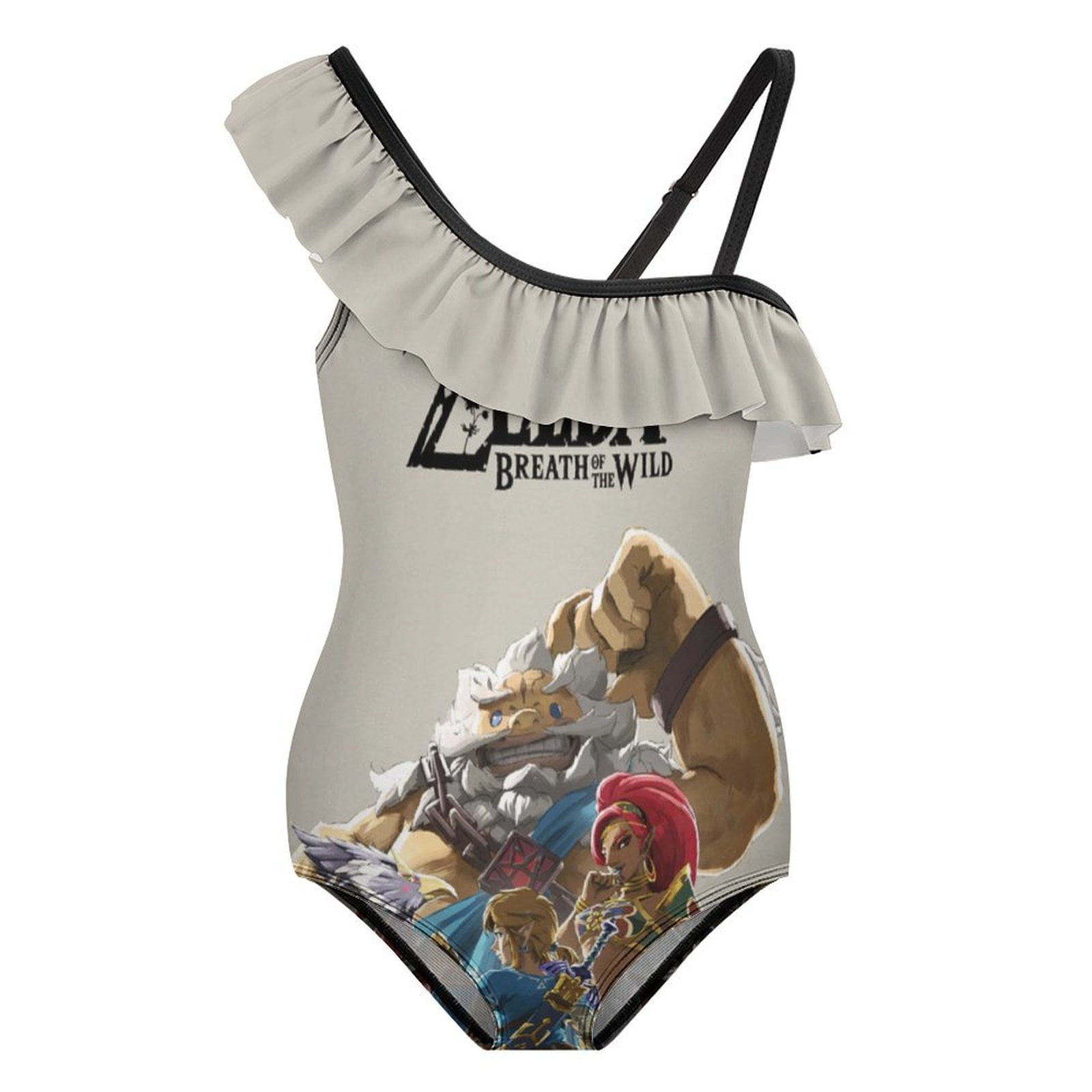 Girls Zeld-a One Piece Swimsuit One Shoulder Bathing Suit Ruffle ...