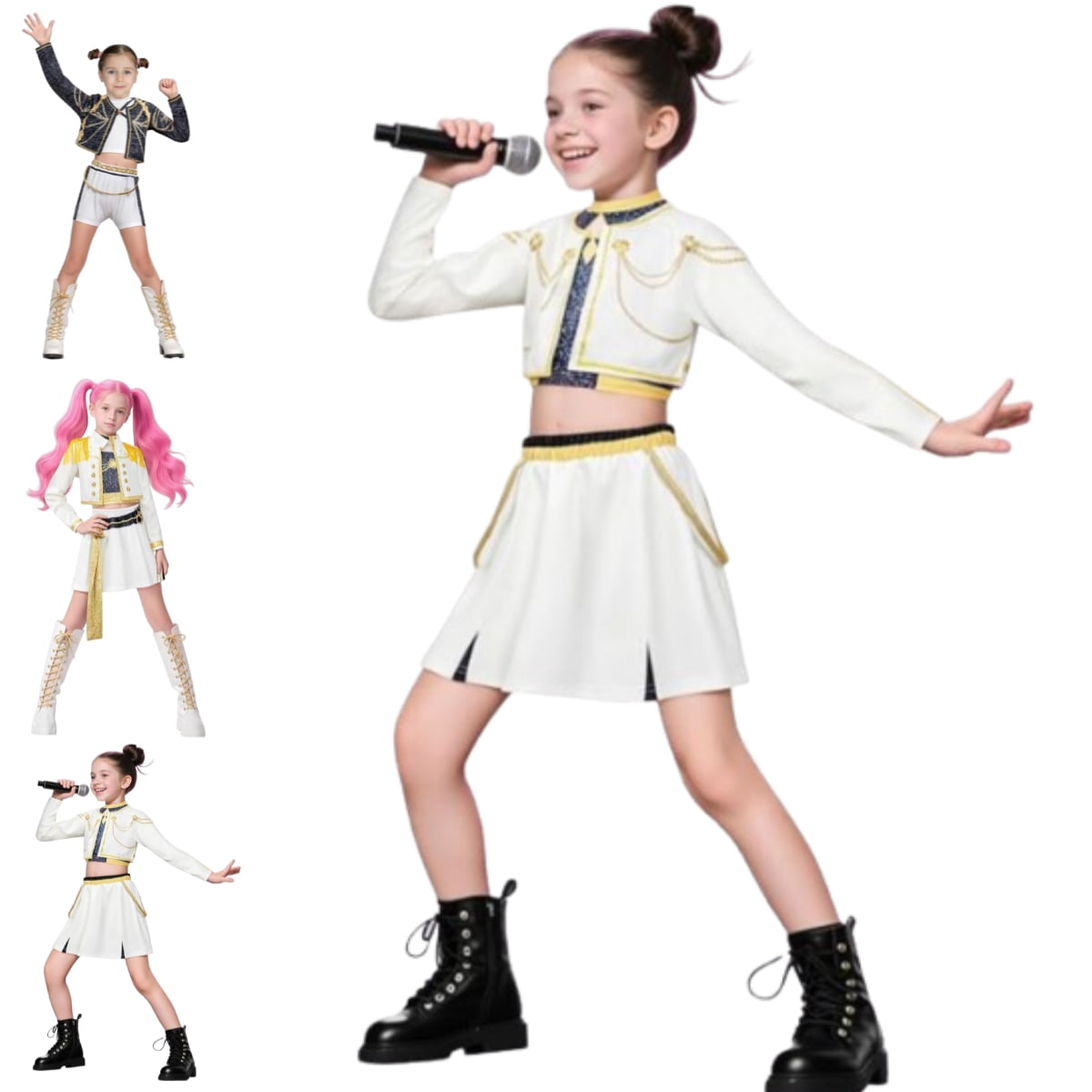 Girls Zoey Pop Singer Party Theme Dress Up Pendant Dance Stage Outfit ...