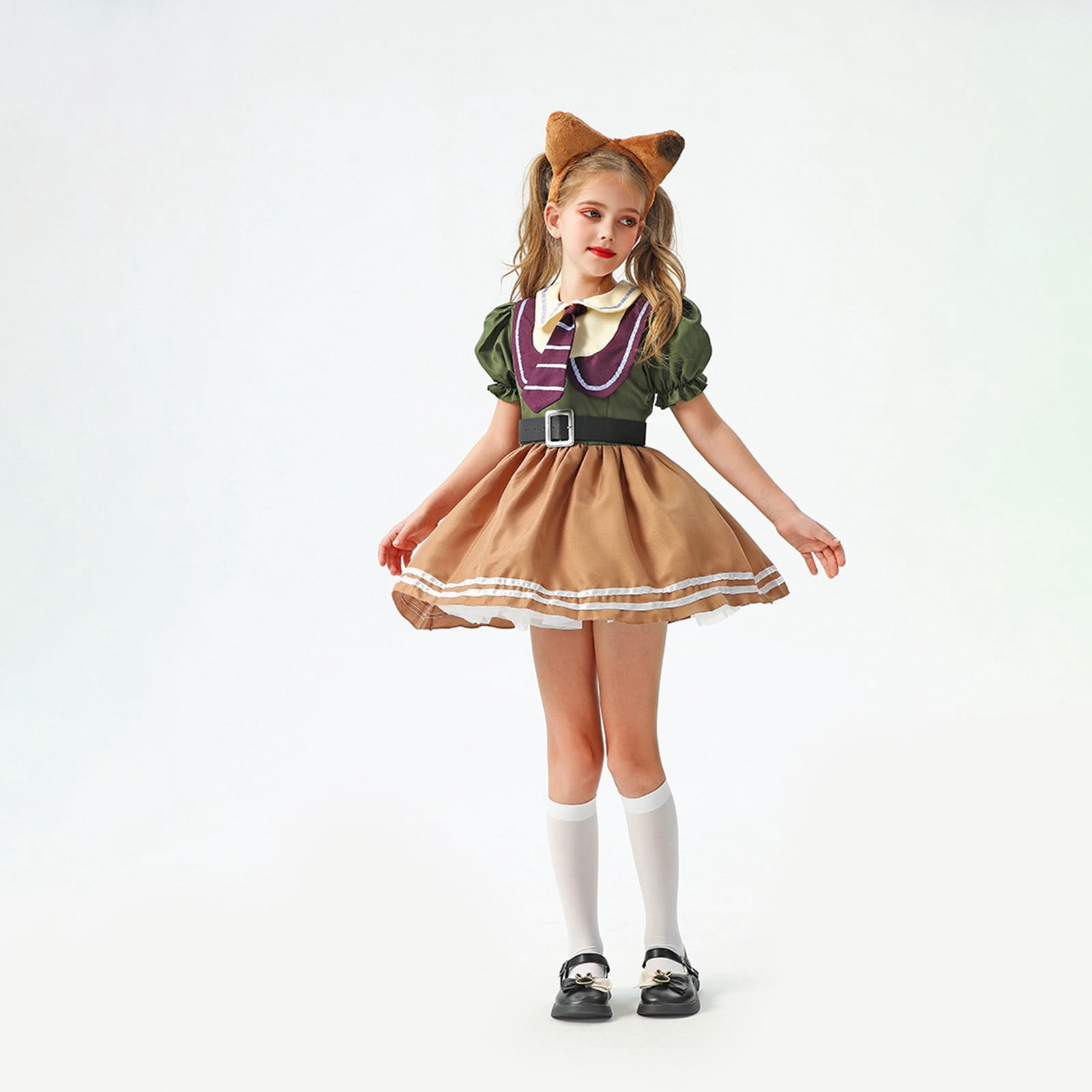 Girls Zoo-topia 2 Nick Cosplay Costume – Cute Fox Girl Dress Outfit ...