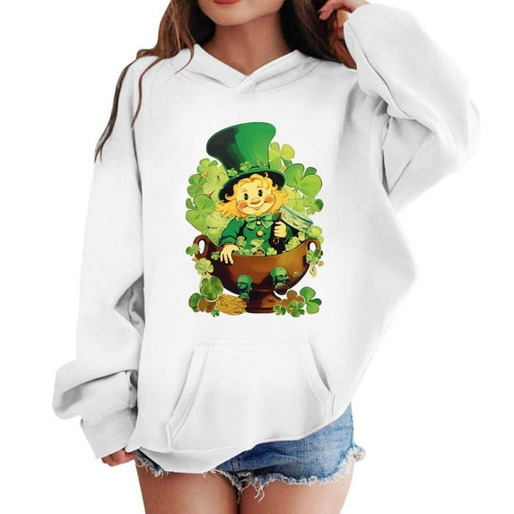 Girls and Boys St Patricks Day Sweatshirt Hoodie Long Sleeve Soft ...