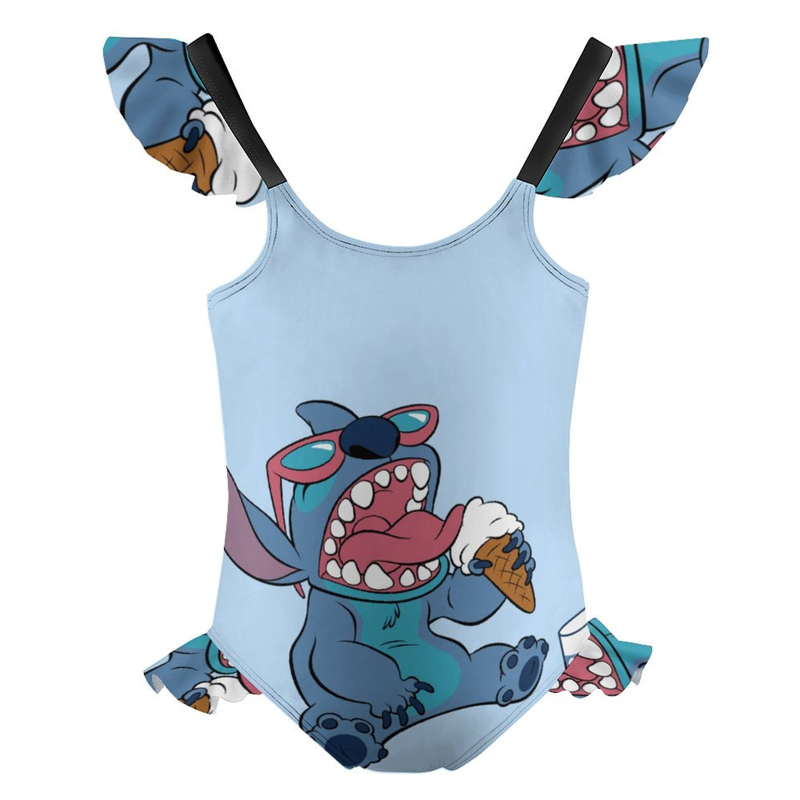 Girls swimsuit Sti_tch Swimsuit for Kids Cute Bathing Suits 7-9Y（120cm ...