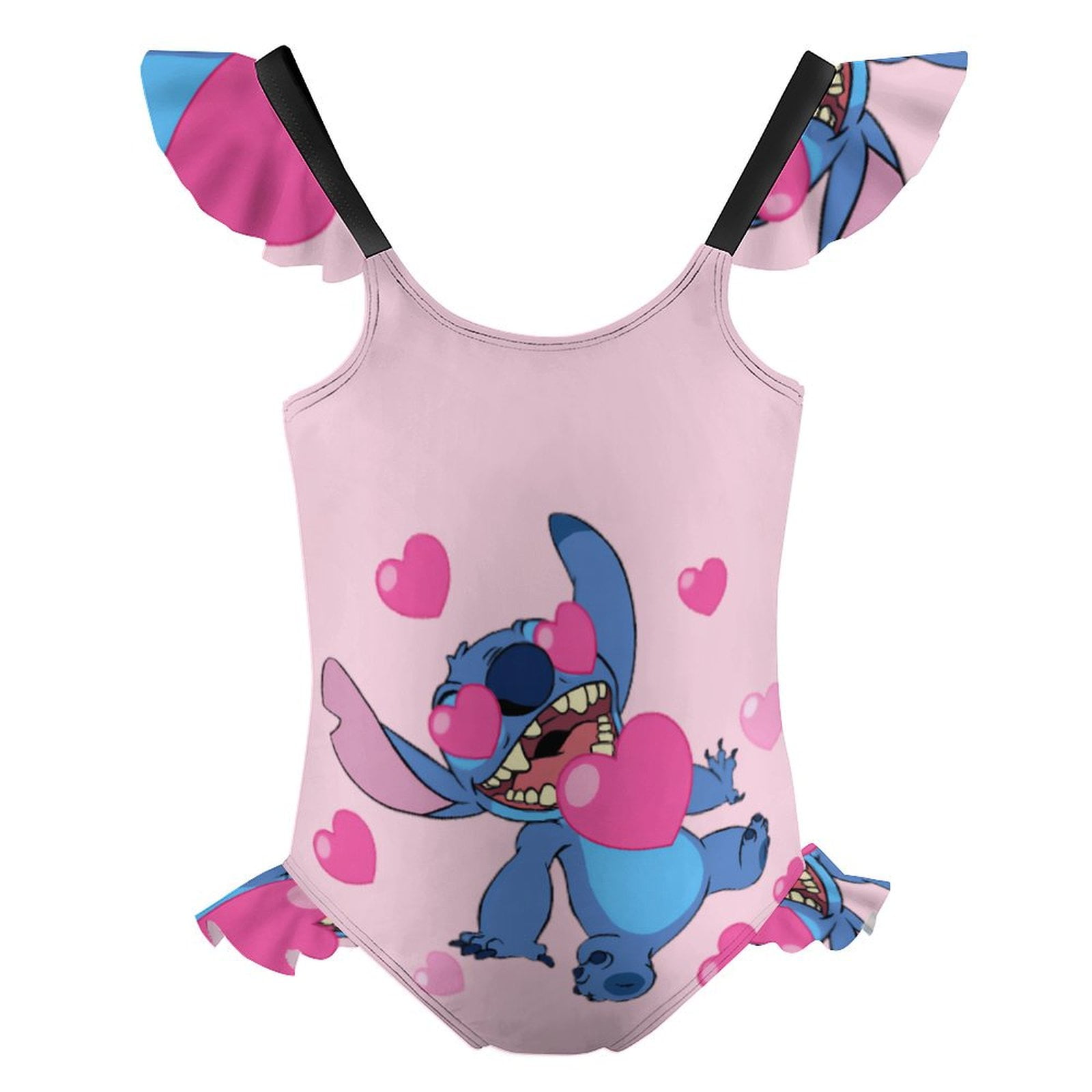 Girls swimsuit Sti_tch Swimsuit for Kids Cute Bathing Suits 7-9Y（120cm ...