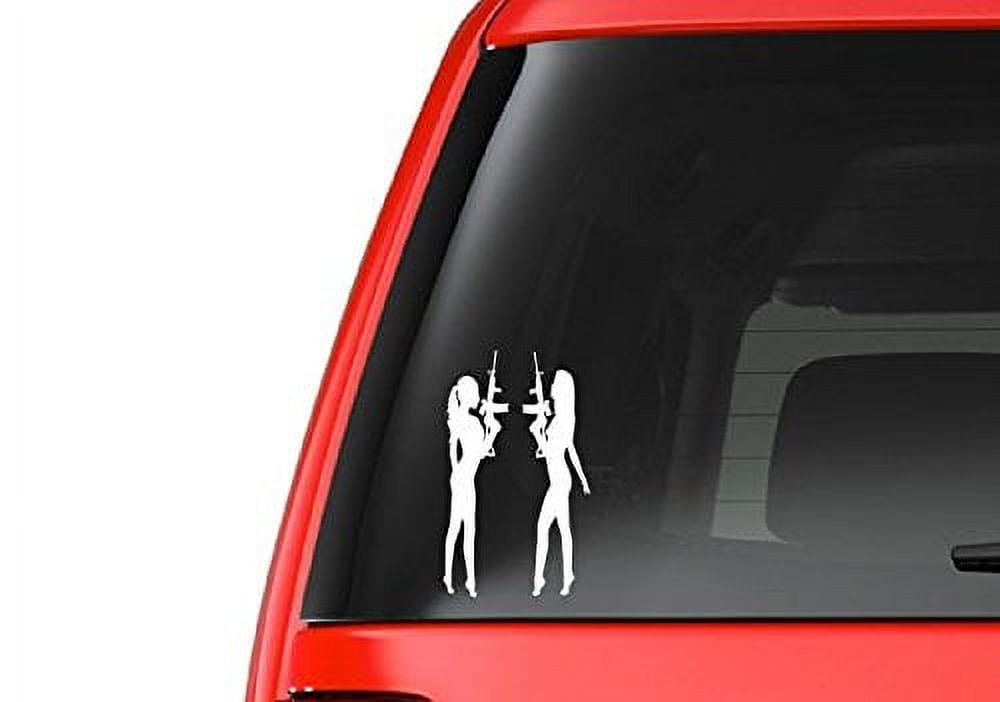 Girls with Guns (G1) Vinyl Decal Sticker Car/Truck Laptop/Netbook ...