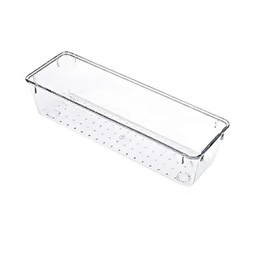 Girlsshop 1Pc Drawer Organizers Set Clear Plastic Desk Dividers Bins ...
