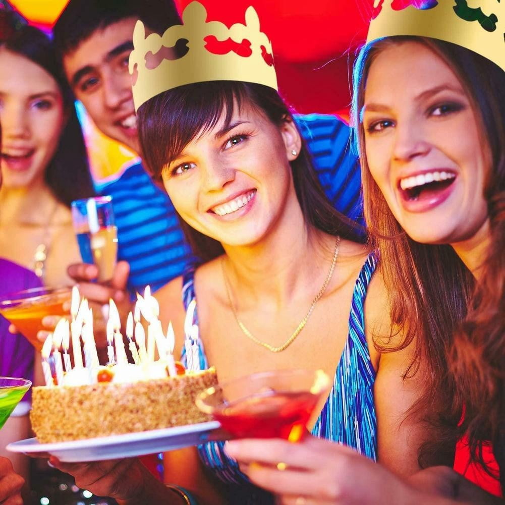 Girlsshop 4Styles 20Pcs King Crown Party Hats Gold Paper Crowns For ...
