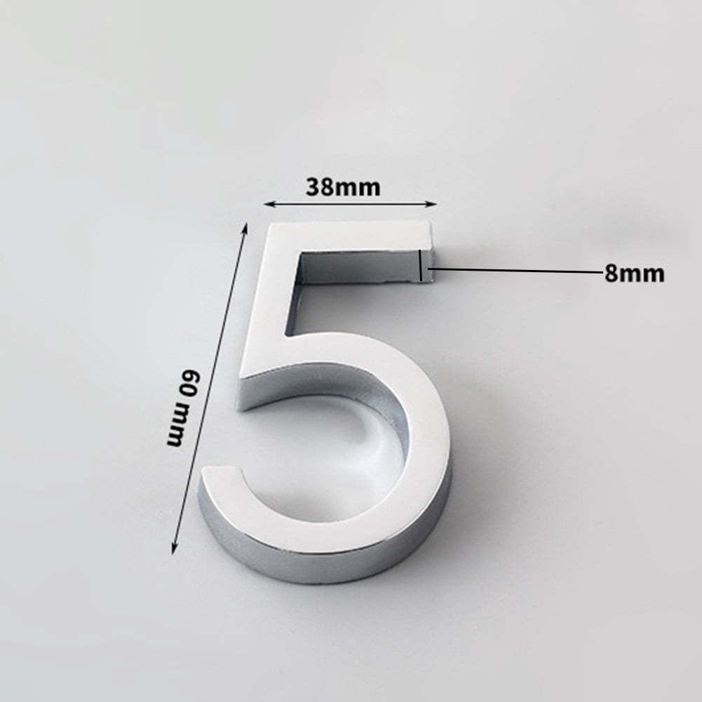 Girlsshop 60Mm Self Adhesive Home Door Number Sign Modern House Hotel ...