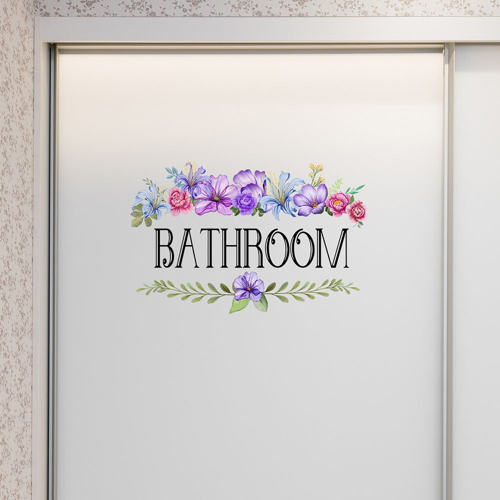 Girlsshop Bathroom Rules Door Sign Vinyl Wall Sticker Bathroom Toilet ...