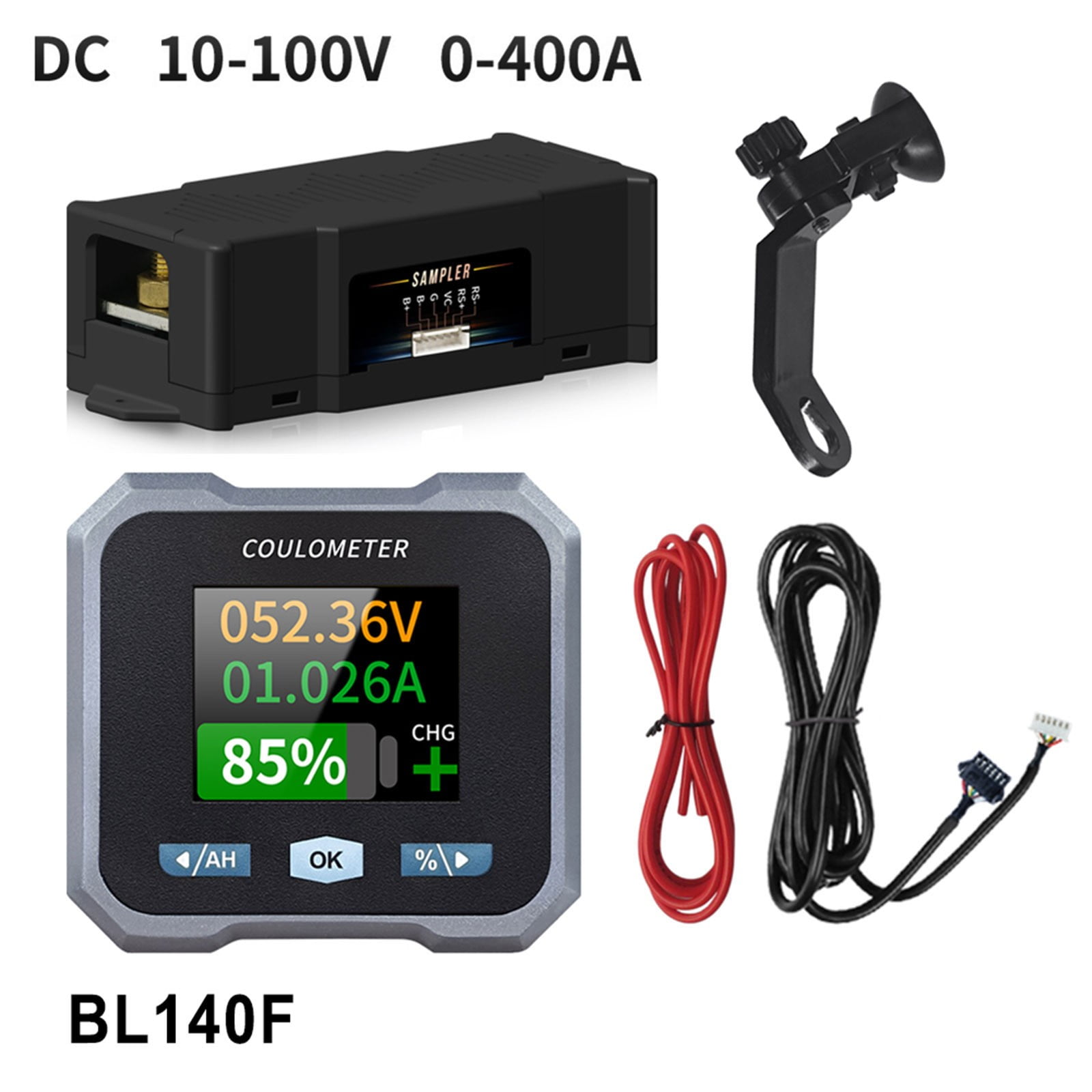 Girlsshop Bl140F Battery Monitor with Shunt,400A 10-100V Battery ...