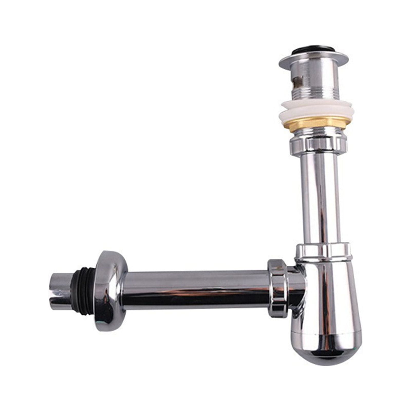 Girlsshop Chrome Bottle Trap Basin Sink Waste Bathroom Sink Pipe and ...