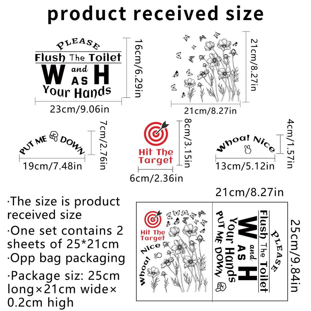 Girlsshop Funny Toilet Stickers Bathroom Quotes Sticker Toilet Seat ...