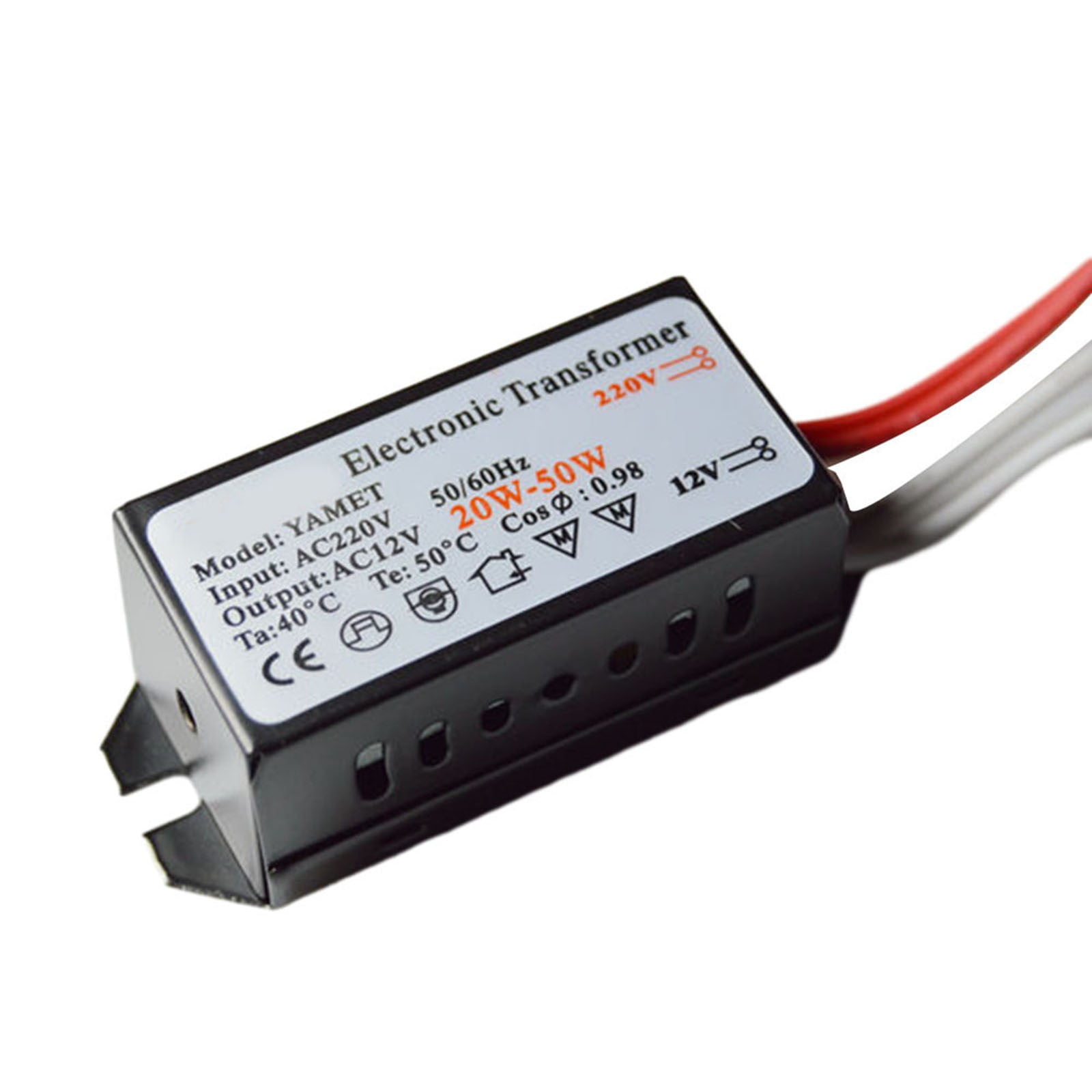 Girlsshop Halogen/Xenon Electronic Transformer Output 220V input/12 Vac Output Transformer,20 ...