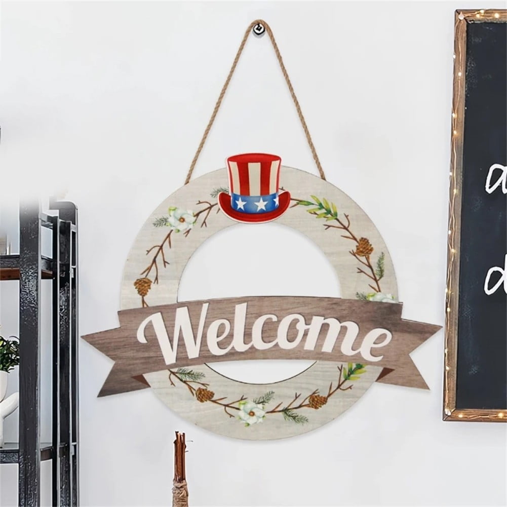 Girlsshop Interchangeable Welcome Sign Seasonal Door With Changeabled ...
