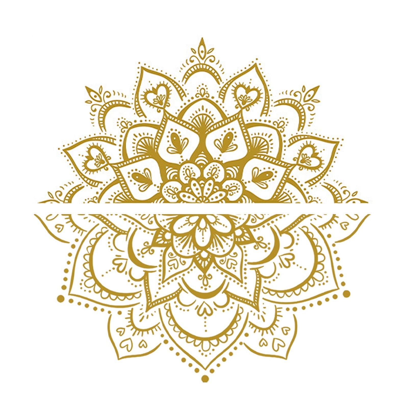 Girlsshop Mandala Lotus Vinyl Wall Sticker Lotus Flower Datura Zen ...