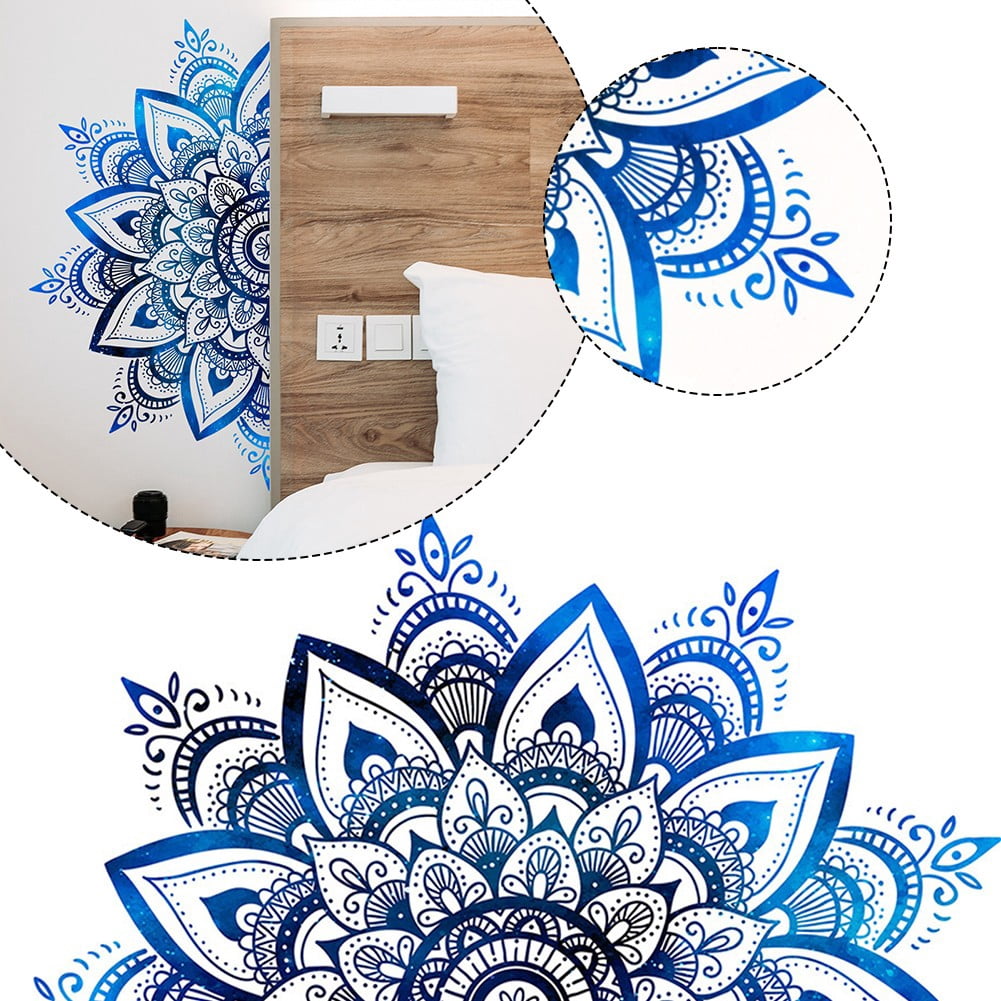 Girlsshop Mandala Lotus Vinyl Wall Sticker Lotus Flower Datura Zen ...