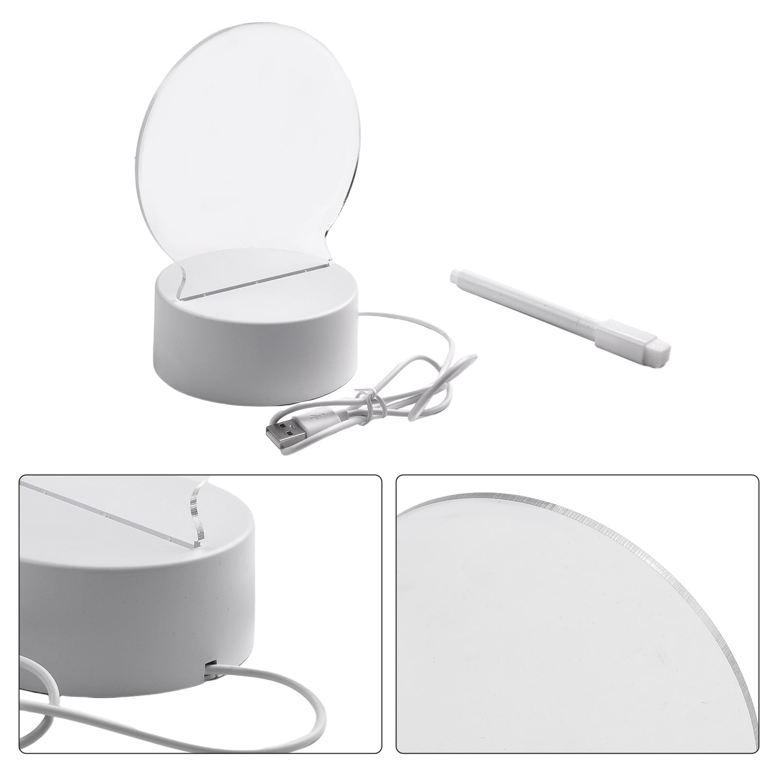 Girlsshop Note Board Creative Led Night Light Usb Message Board Holiday ...