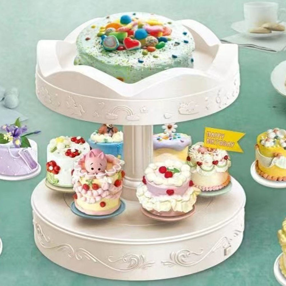 Girlsshop Rotary Dessert Machine Automatic Carousel Dessert Table Cake ...