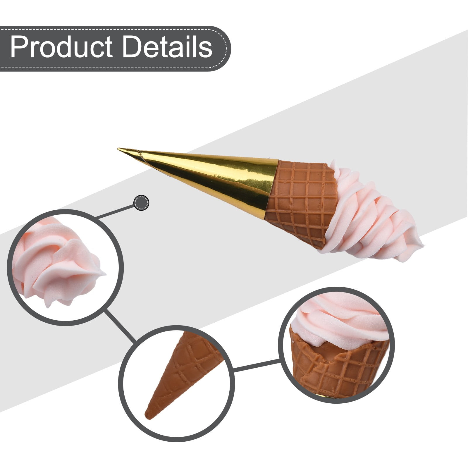 Girlsshop Simulated Ice Cream Props Fake Cone Model For Window Display ...