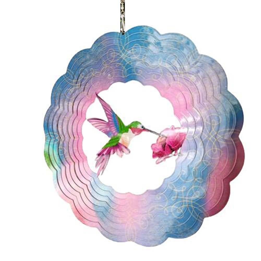 Girlsshop Wind Spinner Art Garden Decor 3D Metal Sculpture Hanging ...