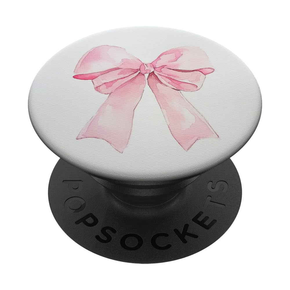 Girly || Bow in Watercolor|| coquette || Aesthetic Pink Bow PopSockets ...