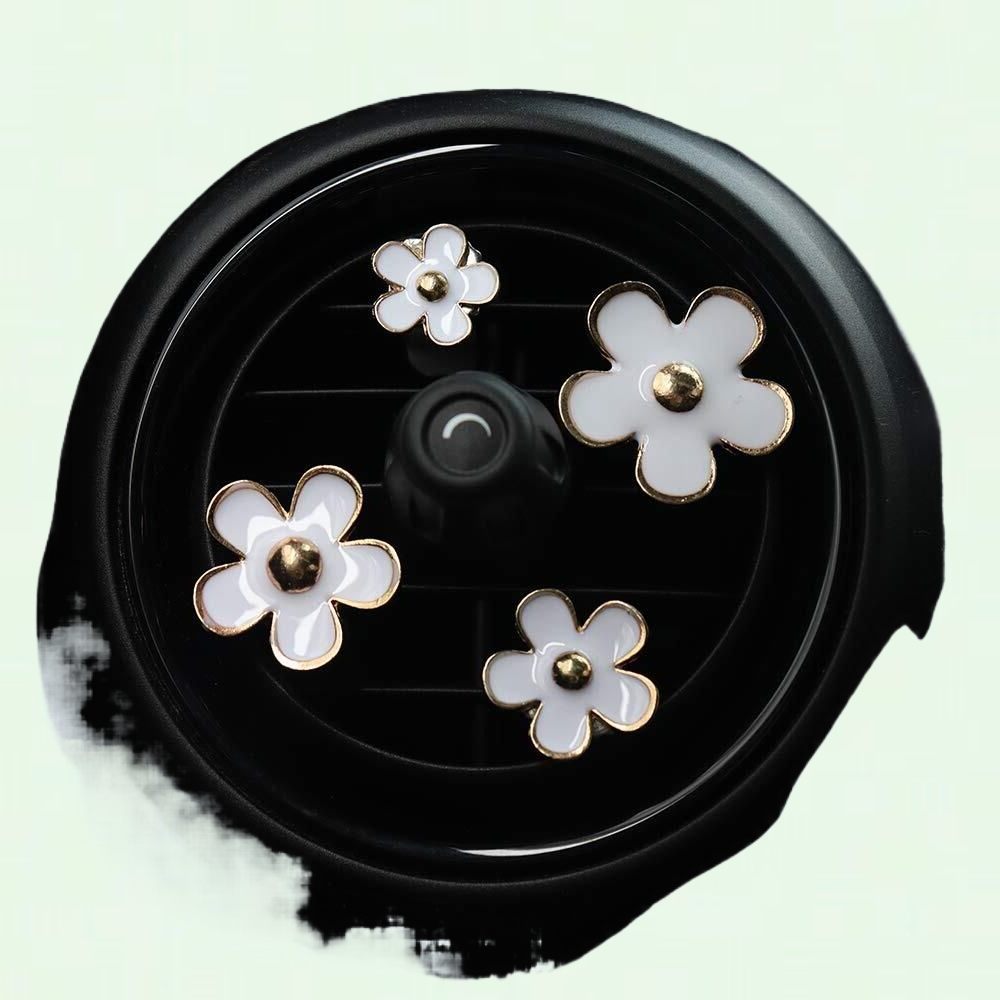 Girly Daisy Flowers Air Vent Decorations Clips for Car, White - Walmart.com