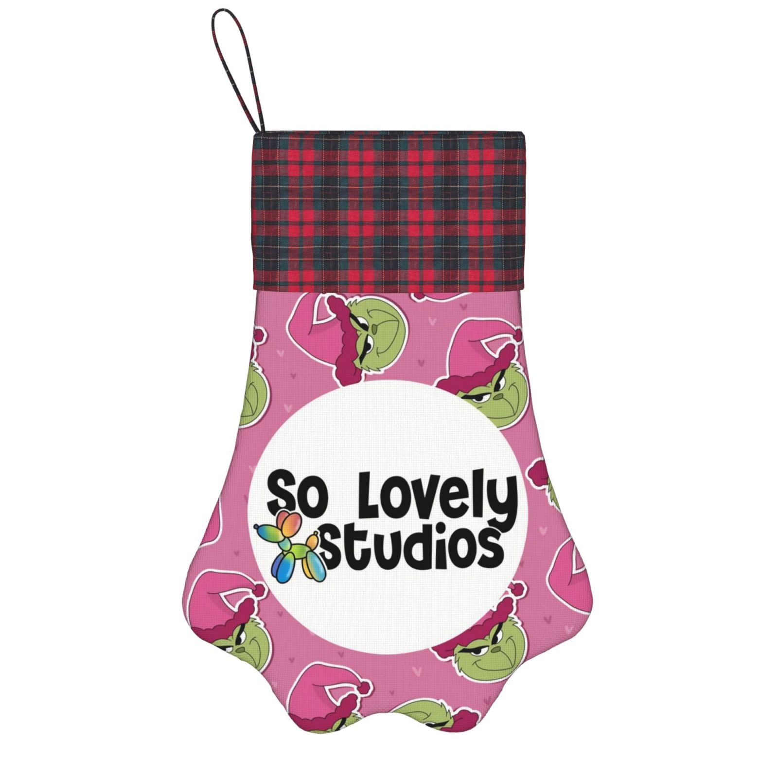 Girly Grinch Christmas Stocking for Dogs Cats,Paw or Large Bone Shape ...