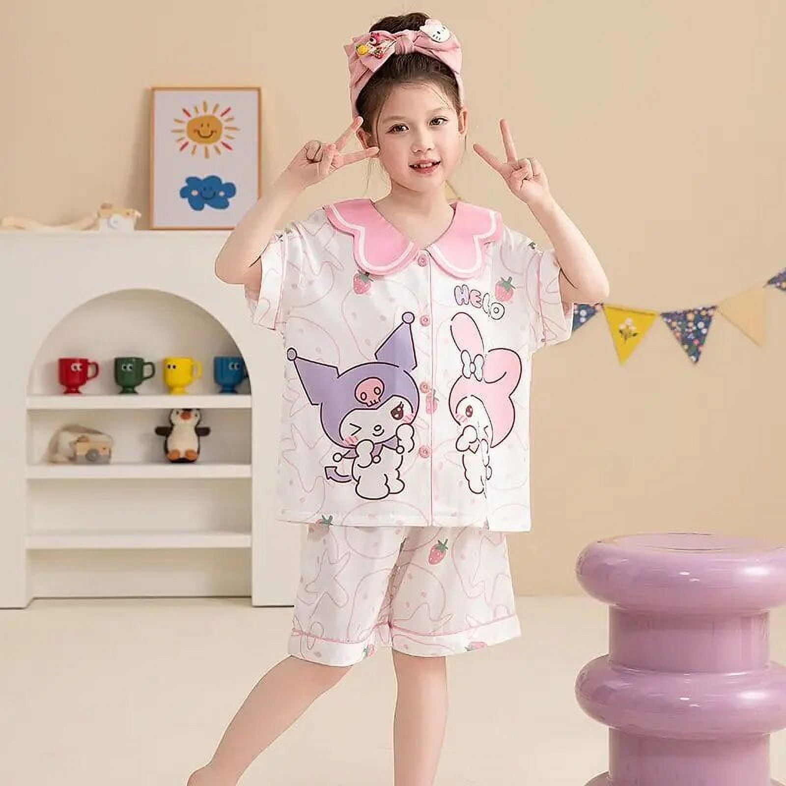 Girly Heart Kawaii Hello Kitty My Melody Anime Short Shirt Pants ...