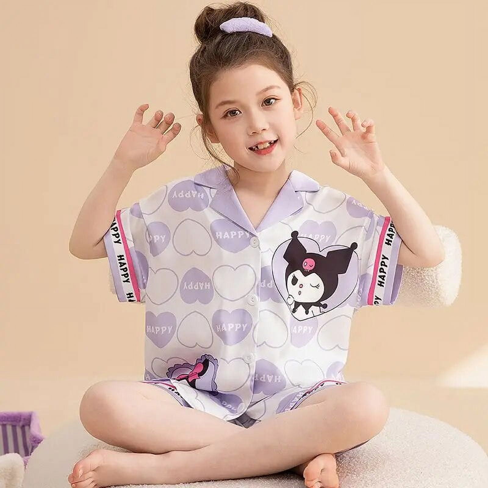 Girly Heart Kawaii Hello Kitty My Melody Anime Short Shirt Pants ...