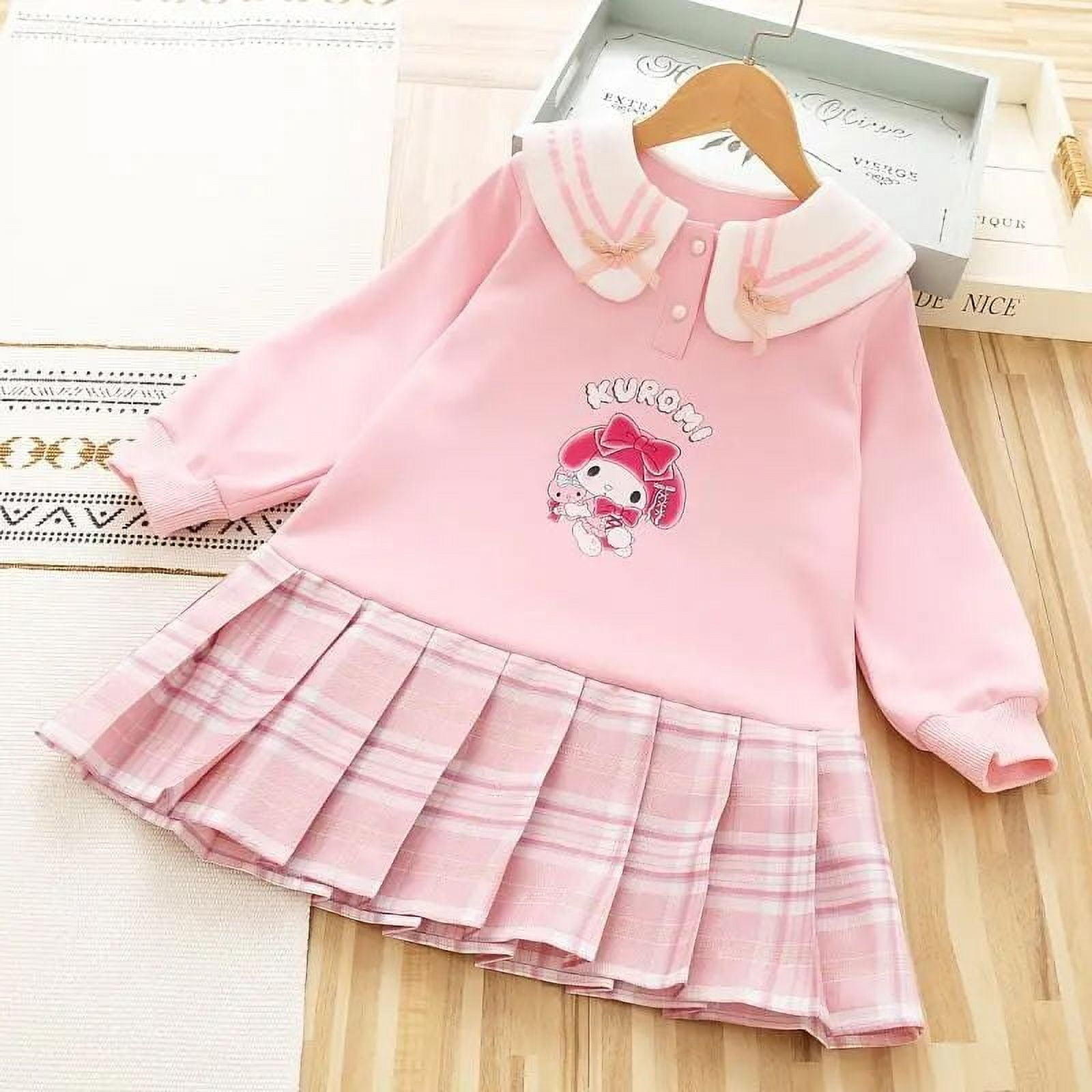 Girly Heart Kawaii Sanrio Kuromi Anime Long Sleeve Shirt Dress Spring ...