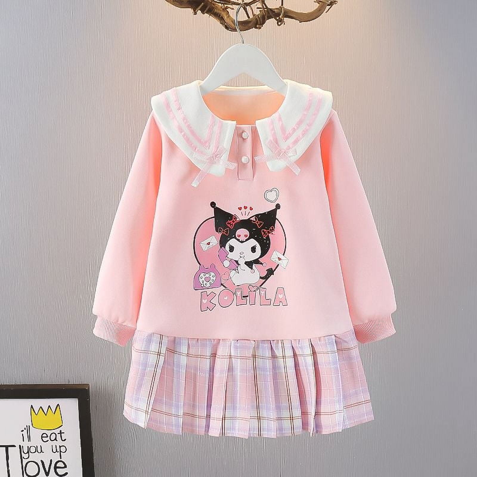 Girly Heart Kawaii Sanrio Kuromi Anime Long Sleeve Shirt Dress Spring ...