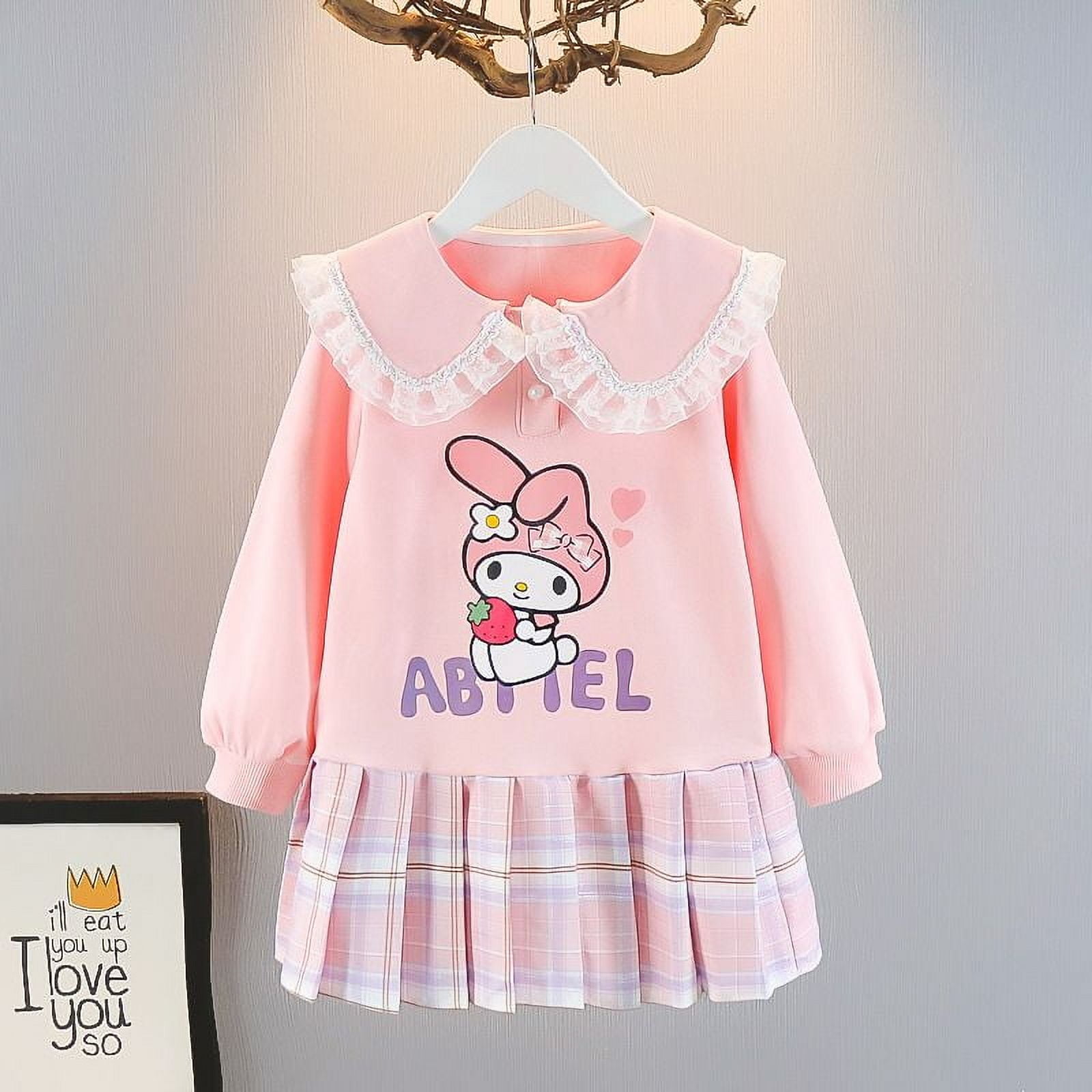 Girly Heart Kawaii Sanrio Kuromi Anime Long Sleeve Shirt Dress Spring ...
