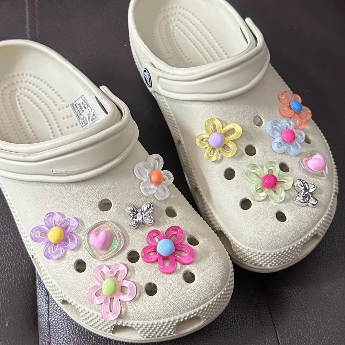 Girly Transparent Butterfly Clog Shoe Charms, High-End Shoe Decorative ...