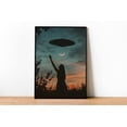 Girly UFO Flying Saucer Wall Art, Unframed Paper Print Size 8x12 ...